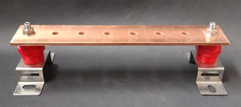 50x5mm copper equipotentiality bar, 10 useful holes for M8 screws ...